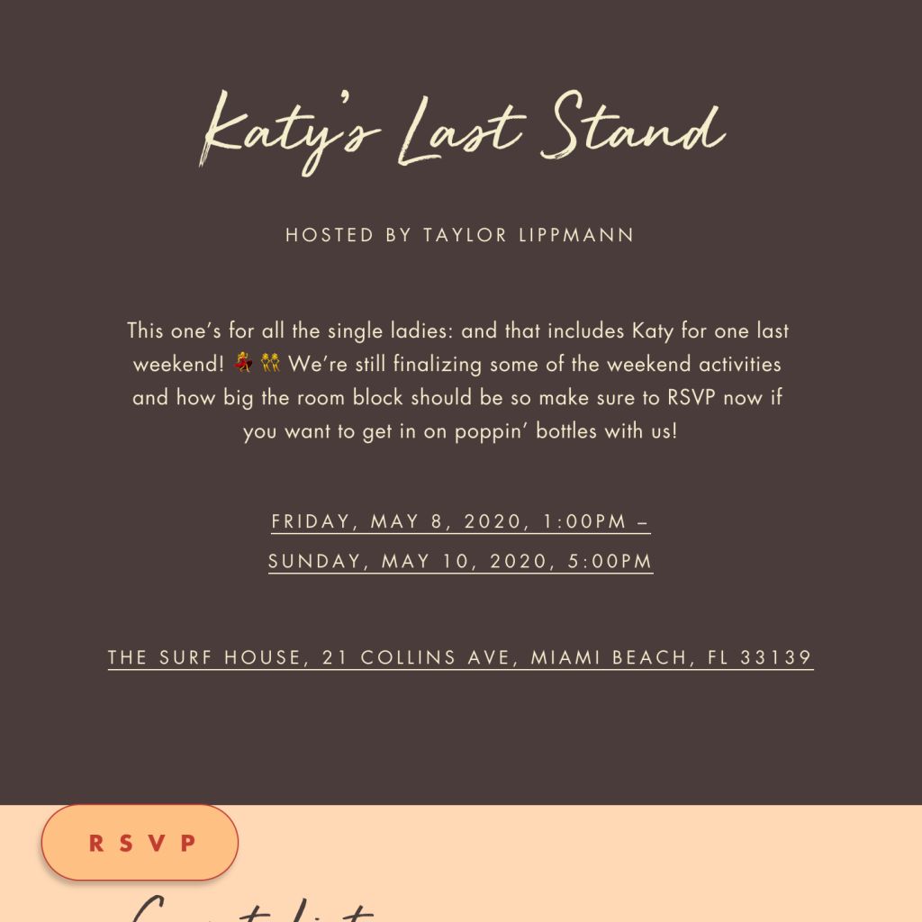 Bachelorette party invitations - online at Paperless Post