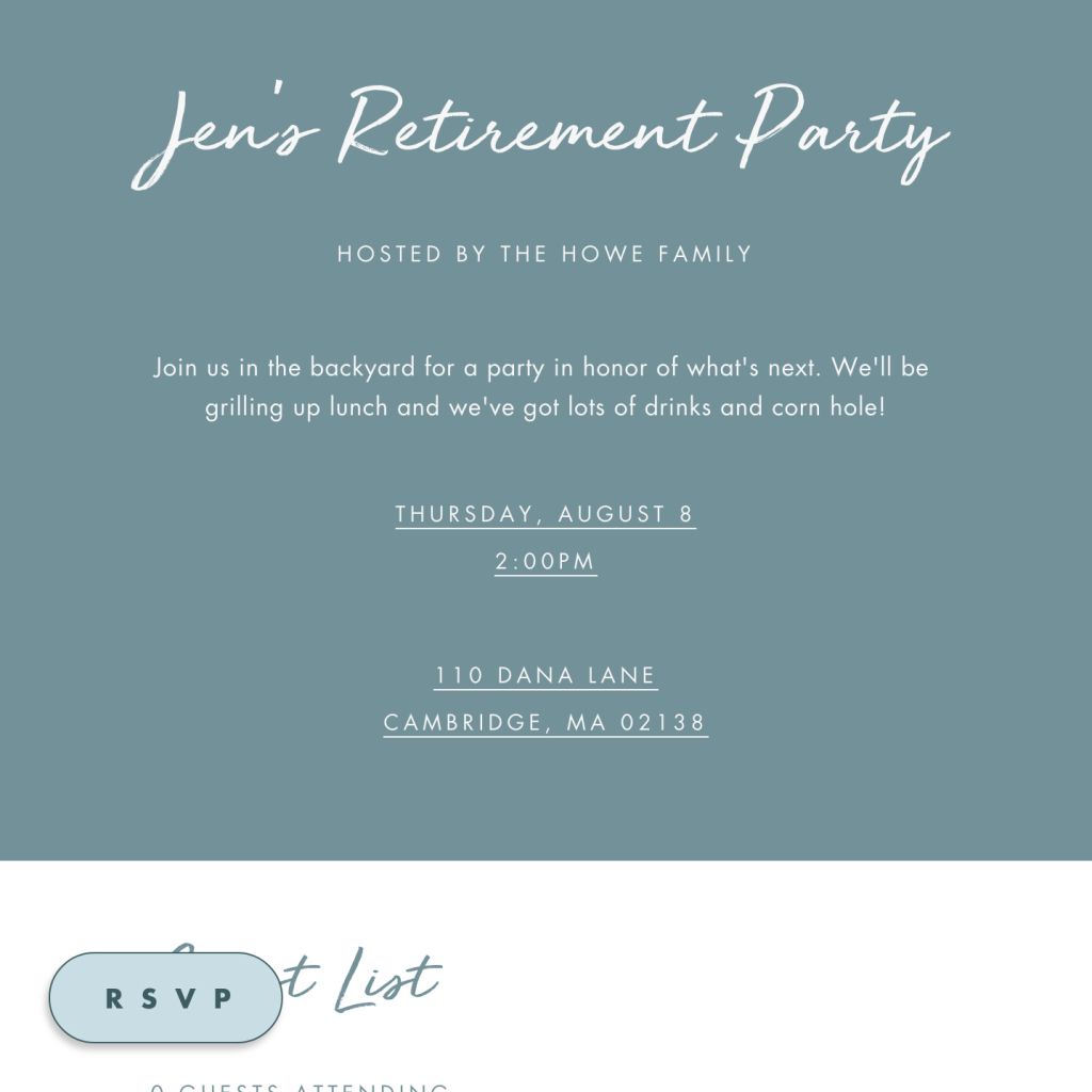 Retirement invitations, farewell invitations - online at Paperless Post