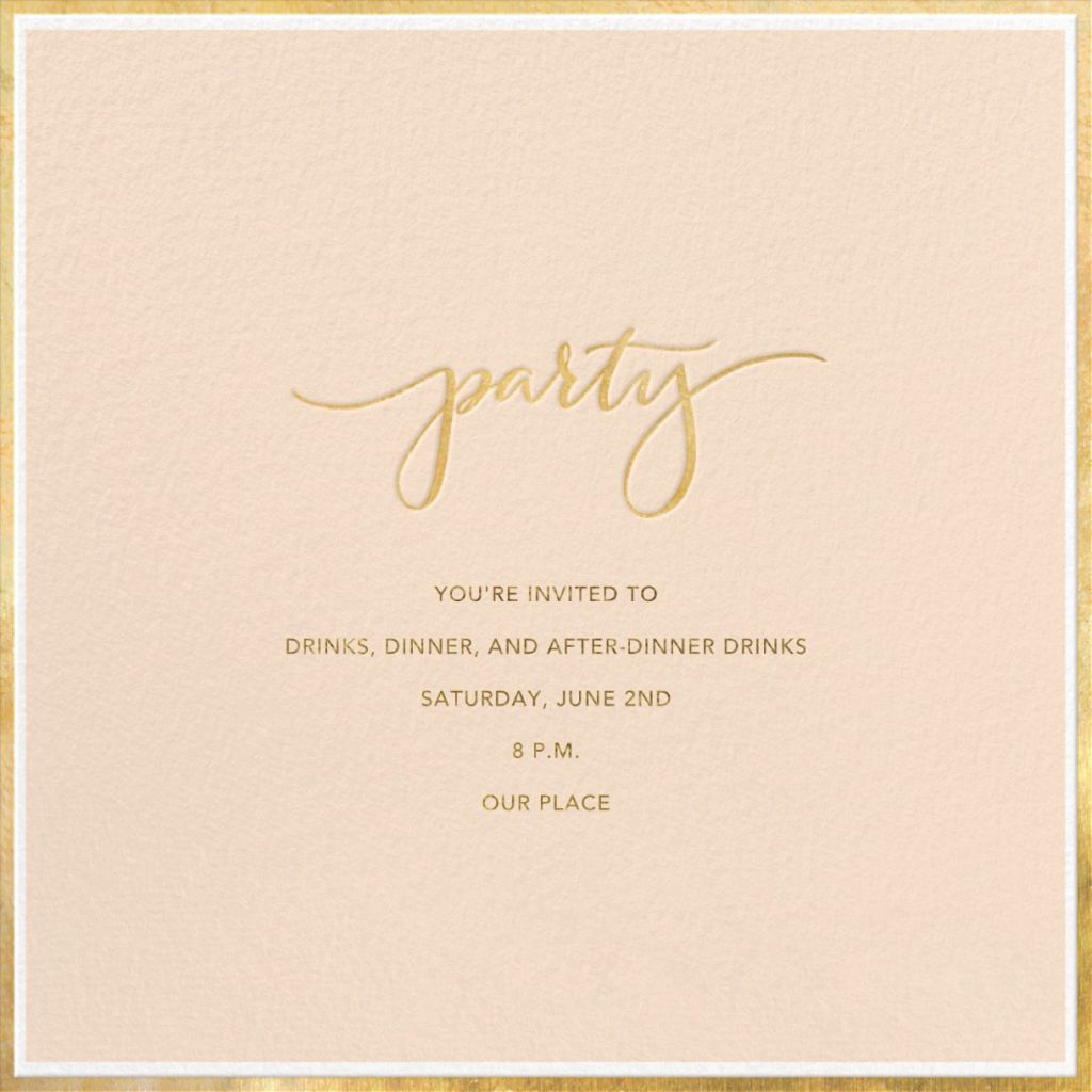 Fine Band Party - Dinner Party Invitation | Send online instantly ...