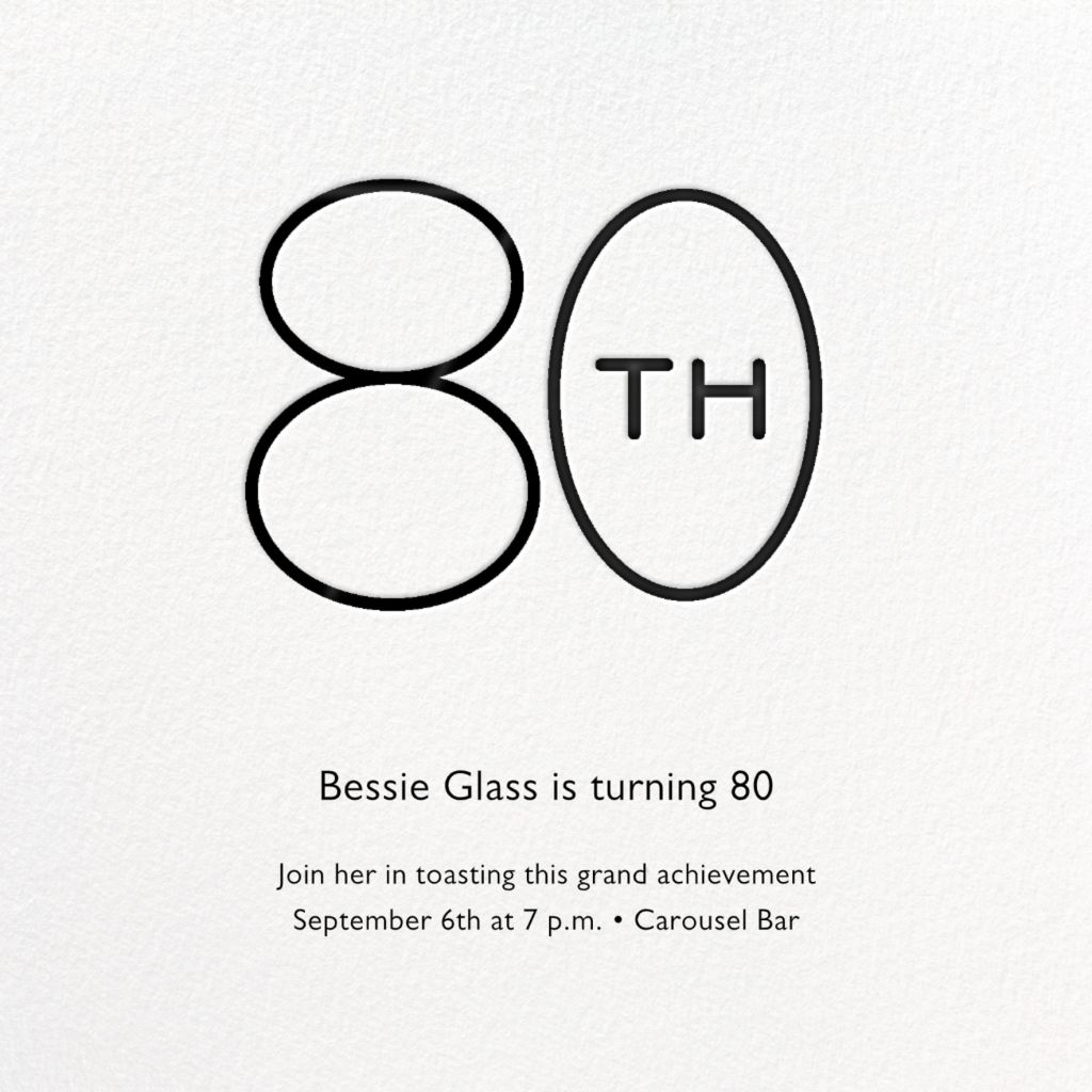 Decade - Birthday Invitation | Send online instantly | RSVP tracking