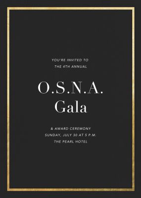 Gala Invitations | Send online instantly | RSVP tracking