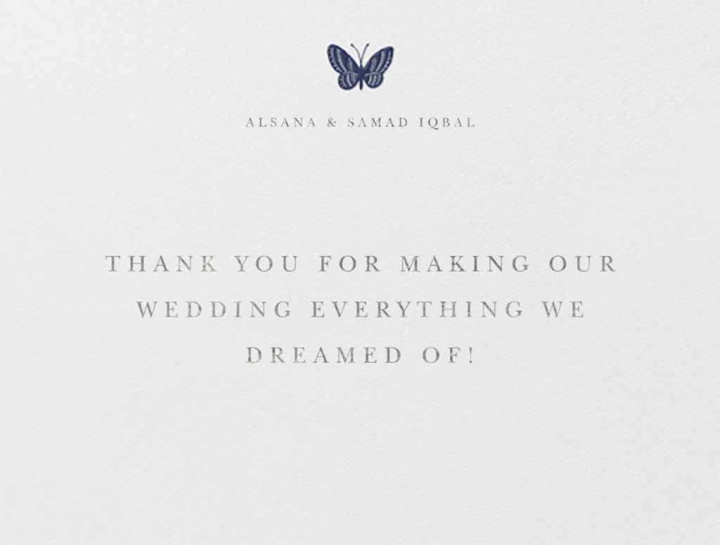 Floral Applique (Thank You) - Stationery | Send online instantly ...