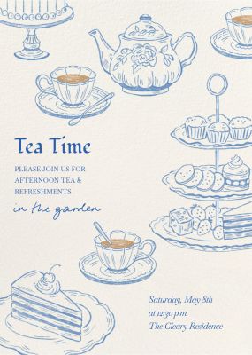 Tea Party Invitations | Send online instantly | RSVP tracking