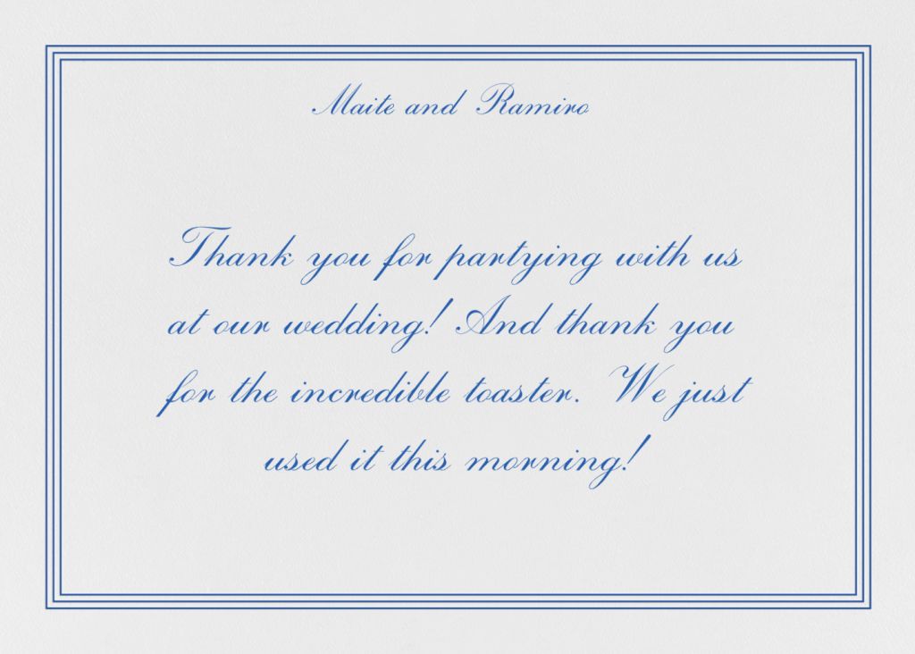 Whitby (Thank You) - Stationery | Send online instantly | Track opens