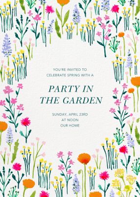 Spring Party Invitations | Send online instantly | RSVP tracking