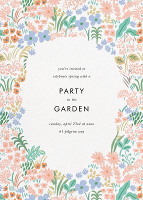 Spring Party Invitations | Send online instantly | RSVP tracking