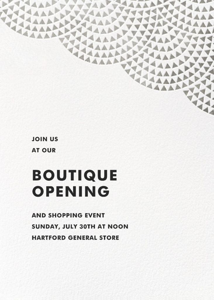 Savoy (Square) - Shopping Event Invitation | Send online instantly ...