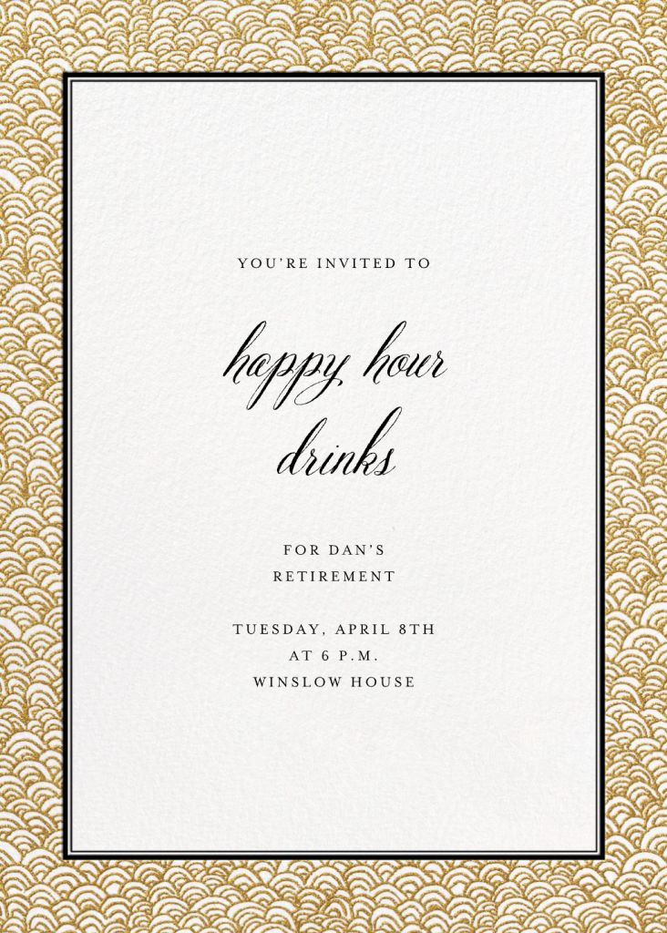 Naive Wave - Happy Hour Invitation | Send online instantly | RSVP tracking