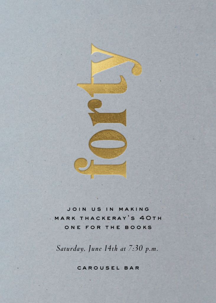 Sideways Lettering - Birthday Invitation | Send online instantly | RSVP ...