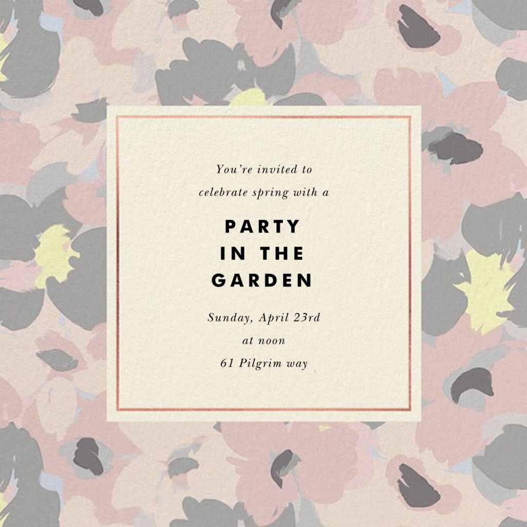 Flower Patch - Spring Party Invitation | Send online instantly | RSVP ...
