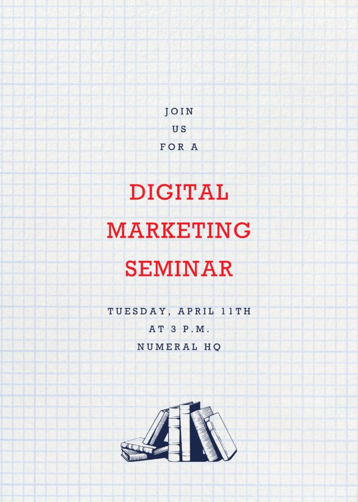 Graph Paper - Seminar Invitation | Send online instantly | RSVP tracking
