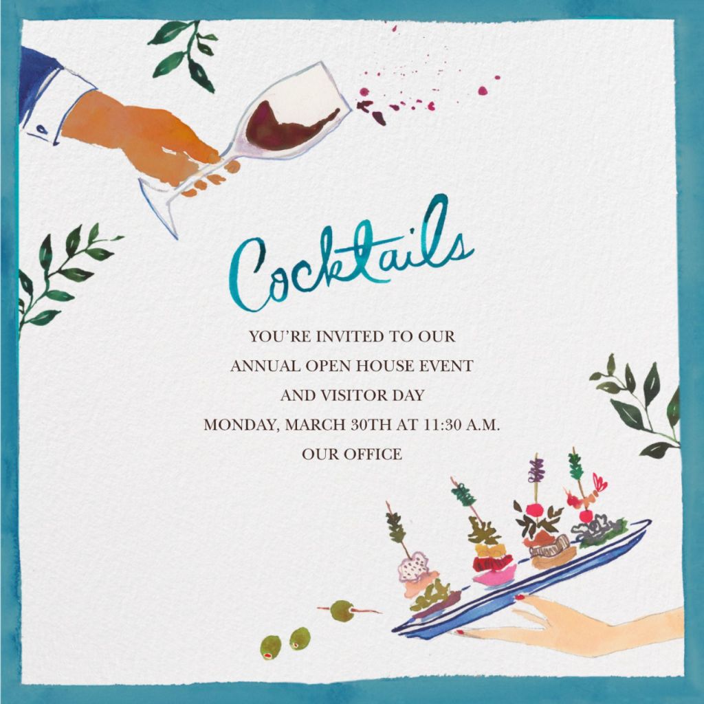 Cocktails and Canapés - Event Invitation | Send online instantly | RSVP ...