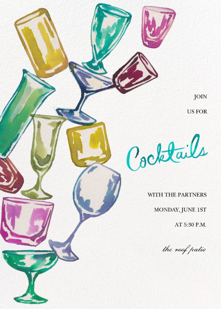 Tipsy Cocktails - Cocktail Party Invitation | Send online instantly ...