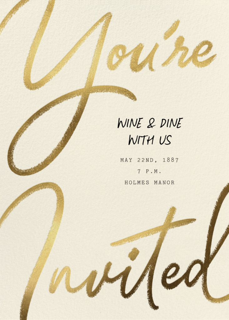 Scribble Script - Cocktail Party Invitation | Send online instantly ...