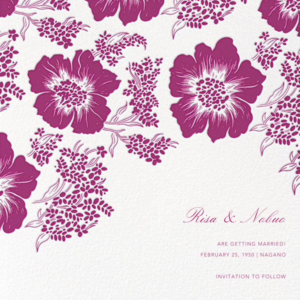 Falling Poppies II (Save the Date) - Save the Date | Send online ...