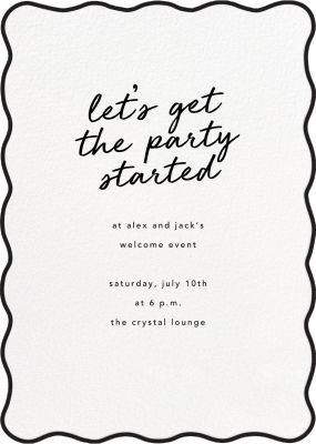 Wedding Welcome Party Invitations | Send online instantly | RSVP tracking