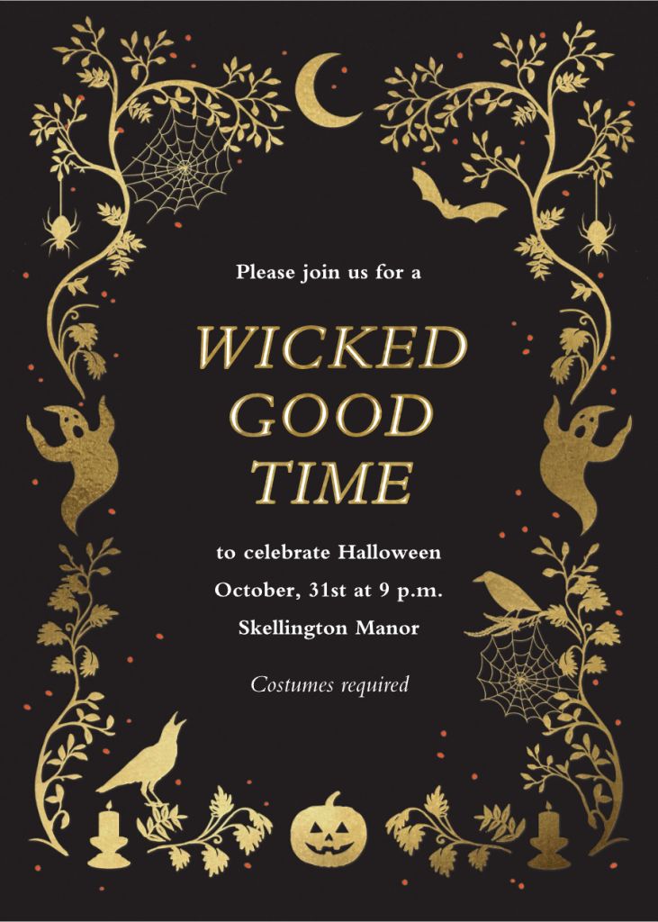 Wicked Border - Halloween Invitation | Send online instantly | RSVP ...