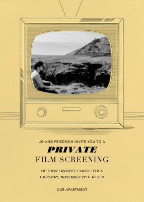 Viewing Party Invitations | Send online instantly | RSVP tracking