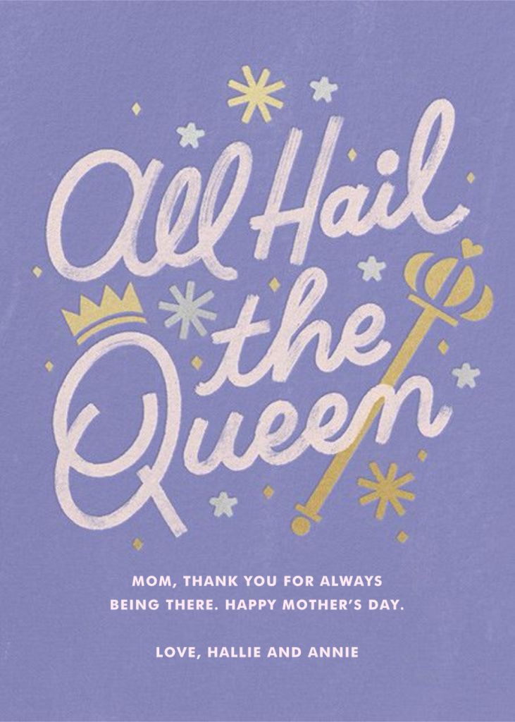All Hail The Queen Card