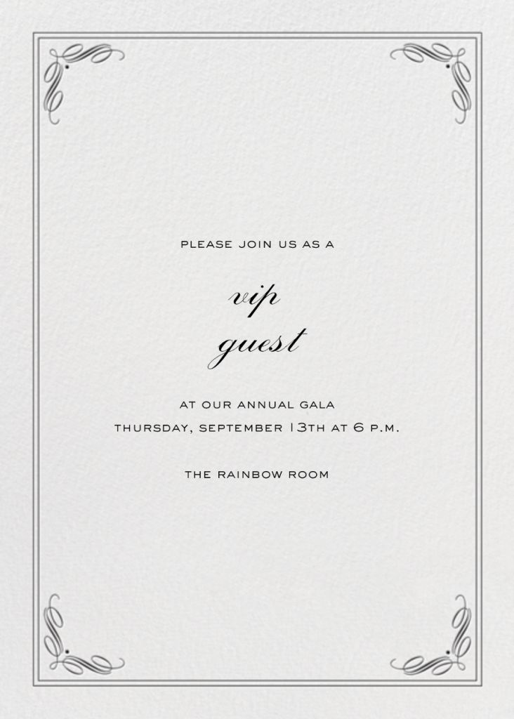 Regency Tall - VIP Event Invitation | Send online instantly | RSVP tracking