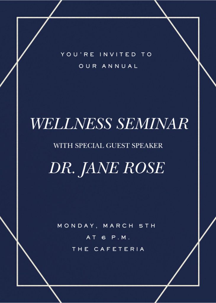 Balance - Seminar Invitation | Send online instantly | RSVP tracking