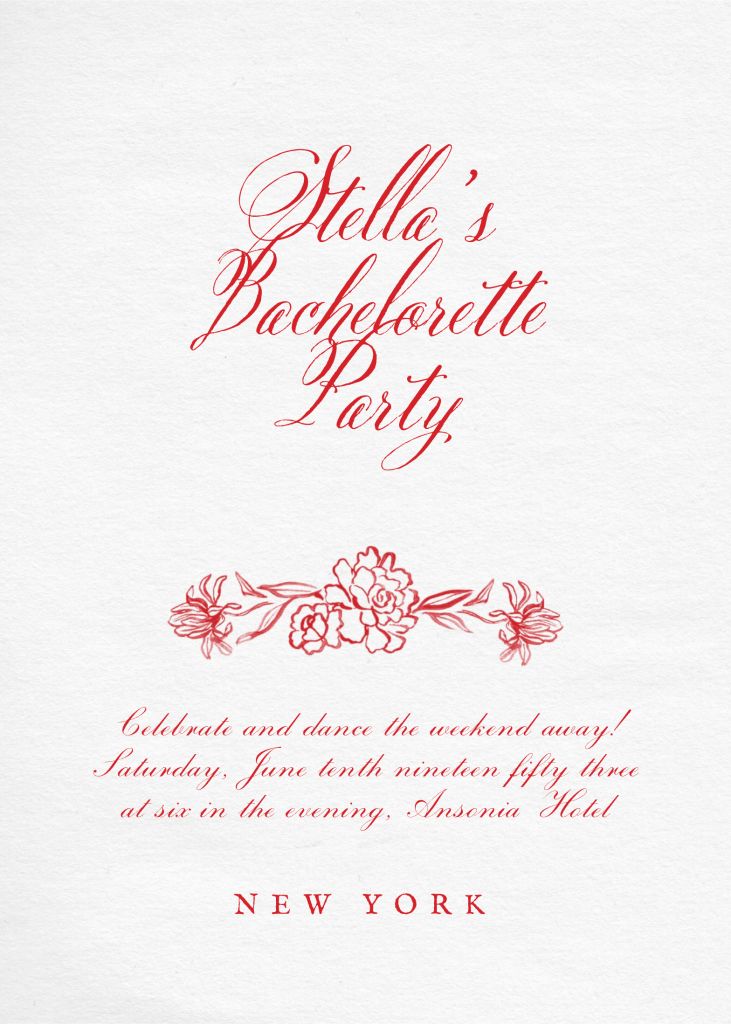 Flower Sigil - Bachelorette Party Invitation | Send online instantly ...
