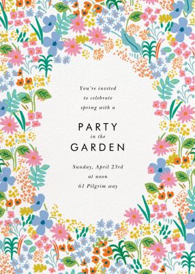 Spring Party Invitations | Send online instantly | RSVP tracking