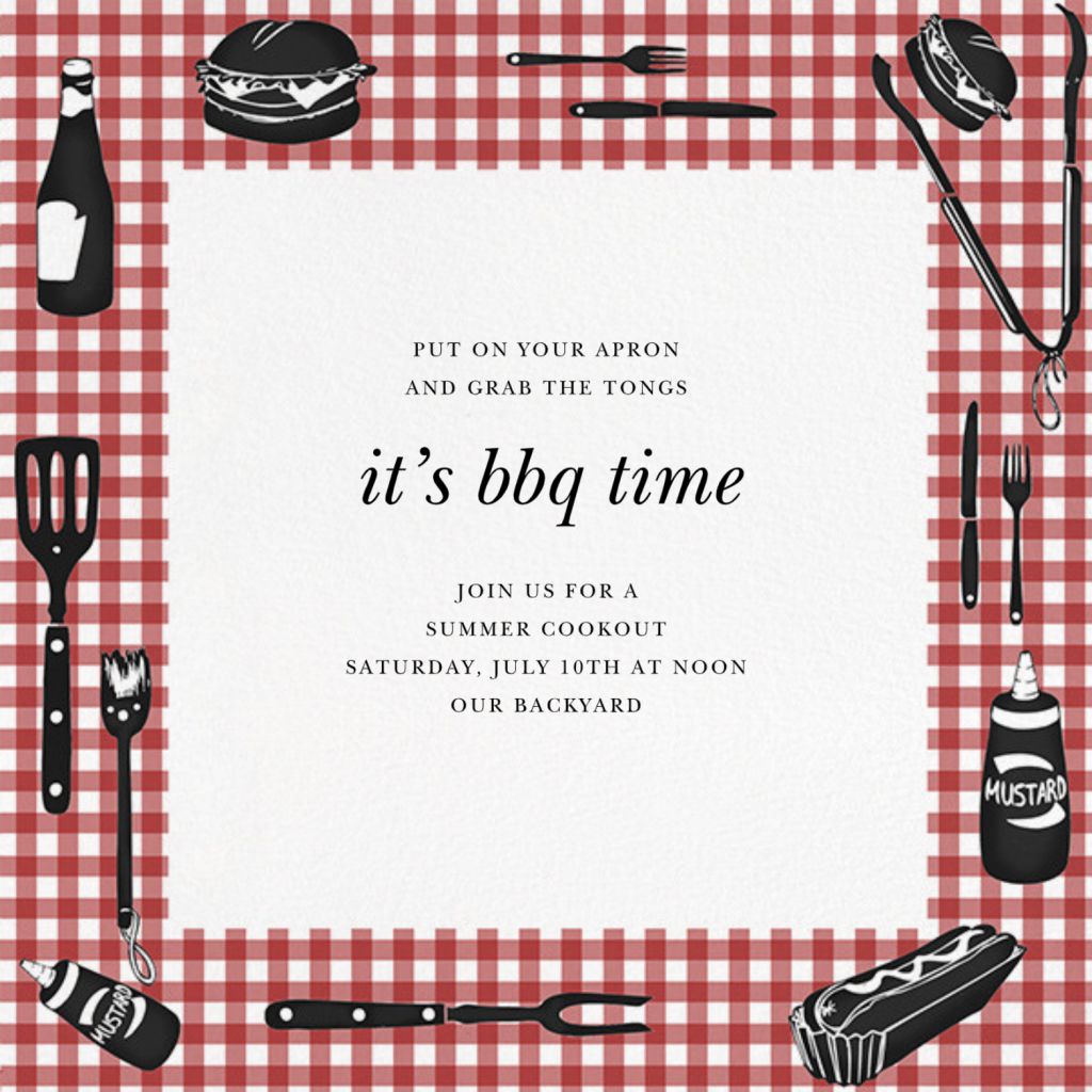 Cookout - BBQ Invitation | Send online instantly | RSVP tracking