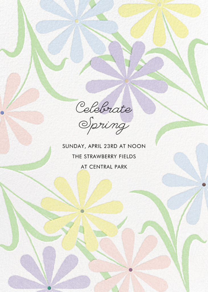 Spring Daisies - Spring Party Invitation | Send online instantly | RSVP ...