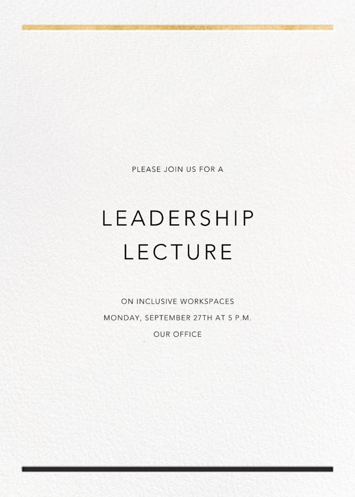 Minimal Foil Border - Conference Invitation | Send online instantly ...