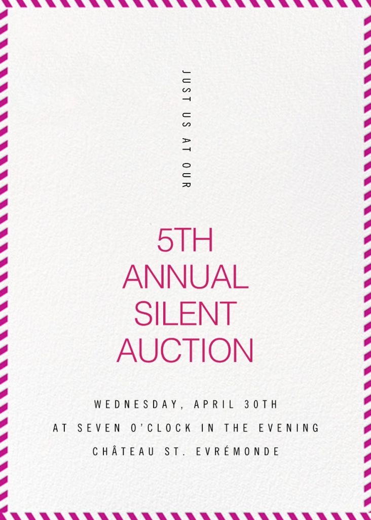 Stripe Border - Fundraiser Invitation | Send online instantly | RSVP ...