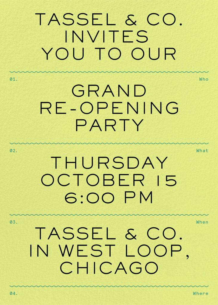 Who What When Where - Launch Party Invitation | Send online instantly ...