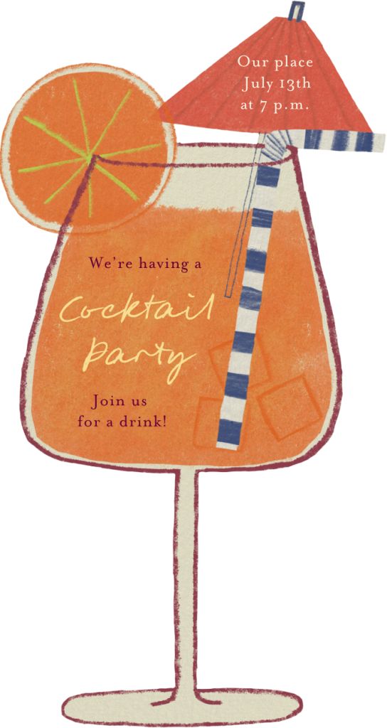 Aperol Spritz Cutout Invitation