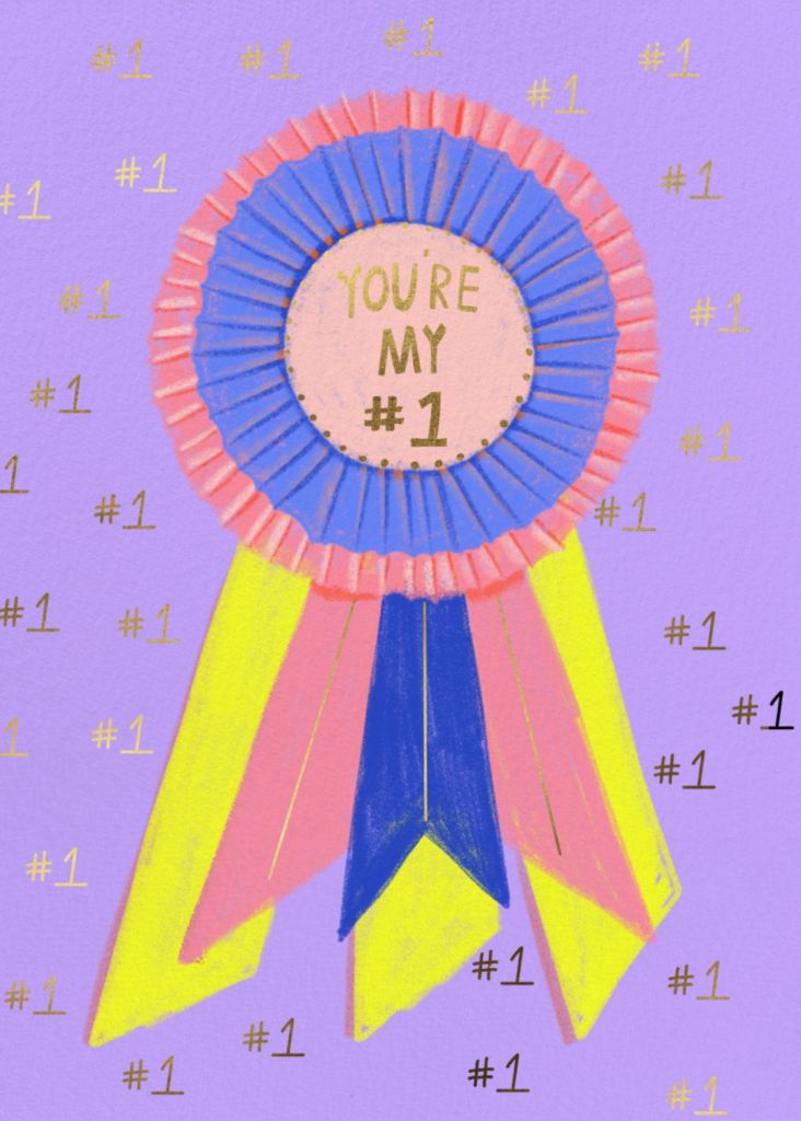 Number One Ribbon - Love and Romance Card | Send online instantly ...