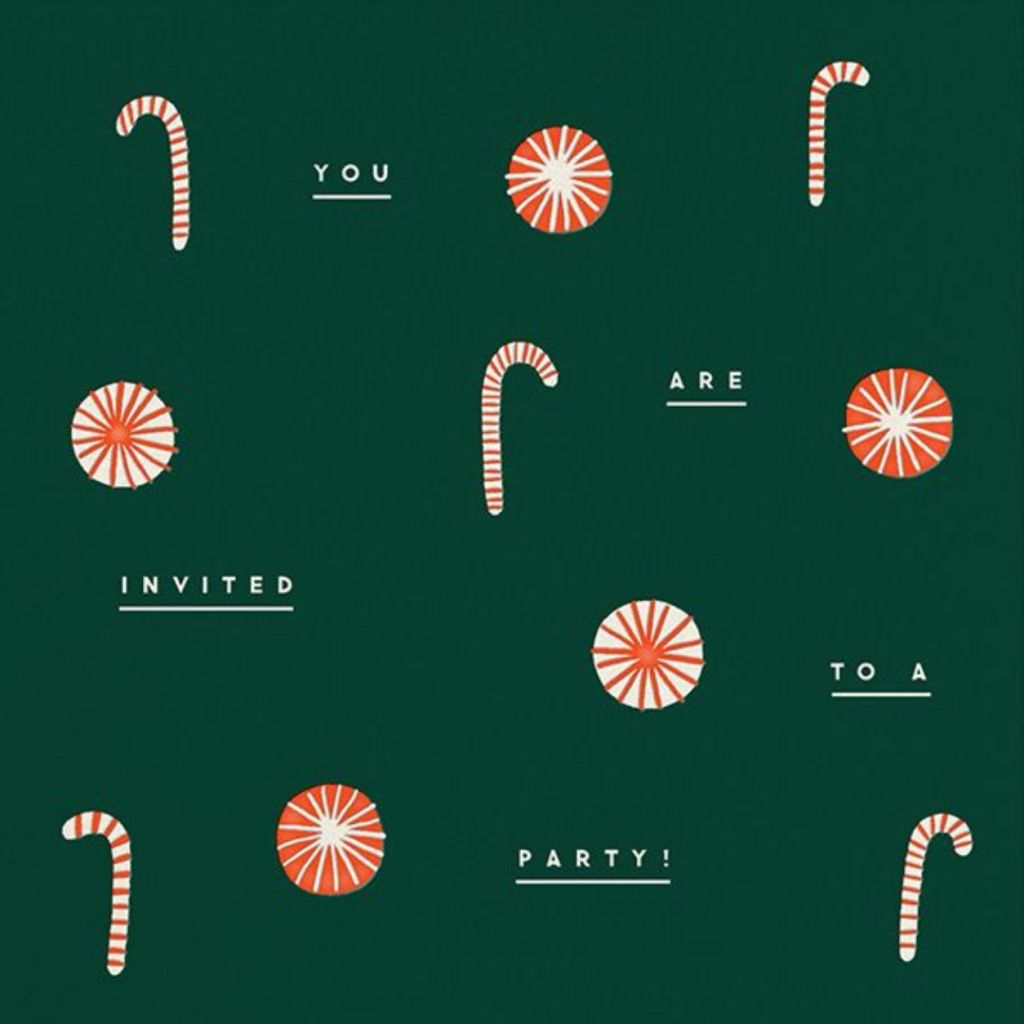 Indigo Candy Cane | Send online instantly | RSVP tracking