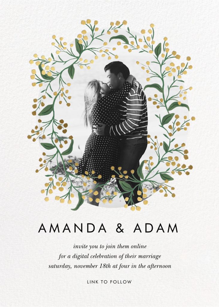 Budding Vine - Wedding Invitation | Send online instantly | RSVP tracking