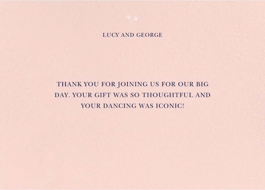 Emily II (Thank You) - Stationery | Send online instantly | Track opens