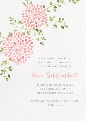 Customize Bris and Baby Naming Ceremony Invitations