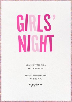 Girls' Night Invitations | Send online instantly | RSVP tracking