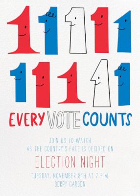 Election Night Invitations | Send online instantly | RSVP tracking