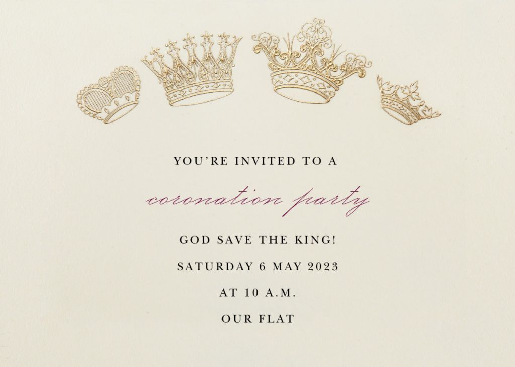 Crowns - Coronation Party Invitation | Send online instantly | RSVP ...