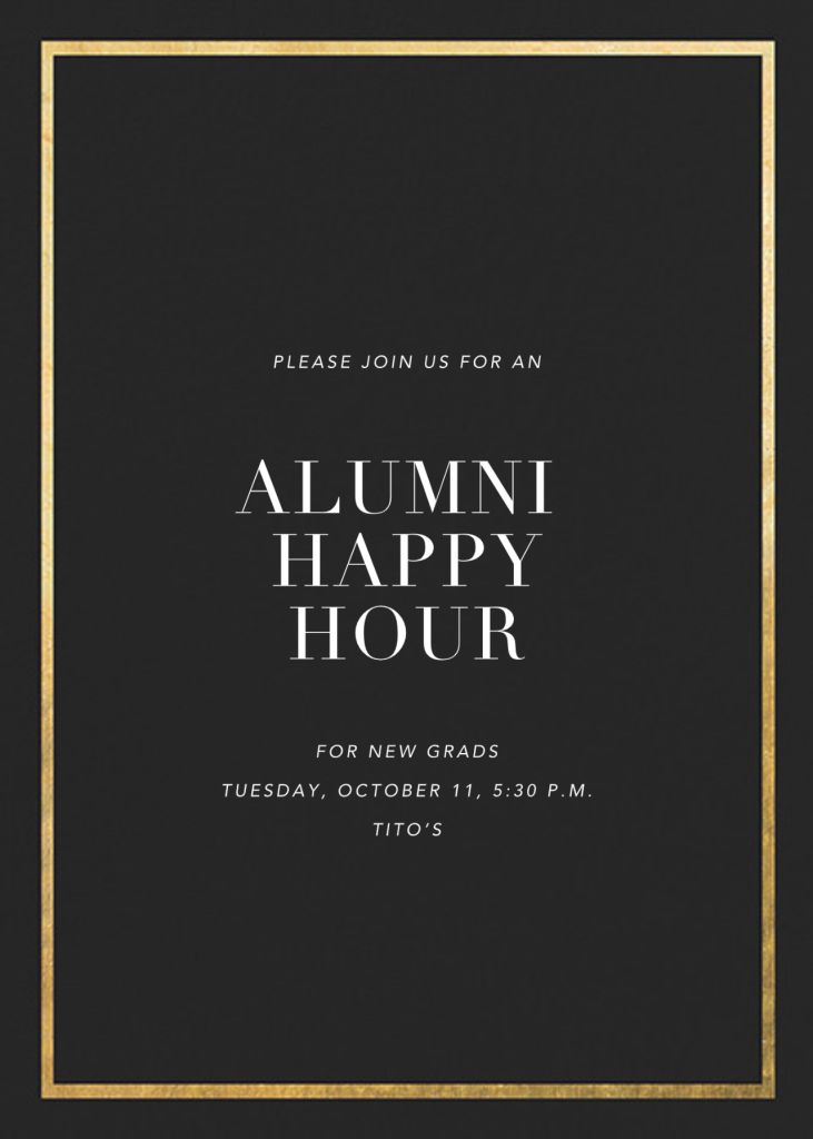 Idylle - Alumni Event Invitation | Send online instantly | RSVP tracking