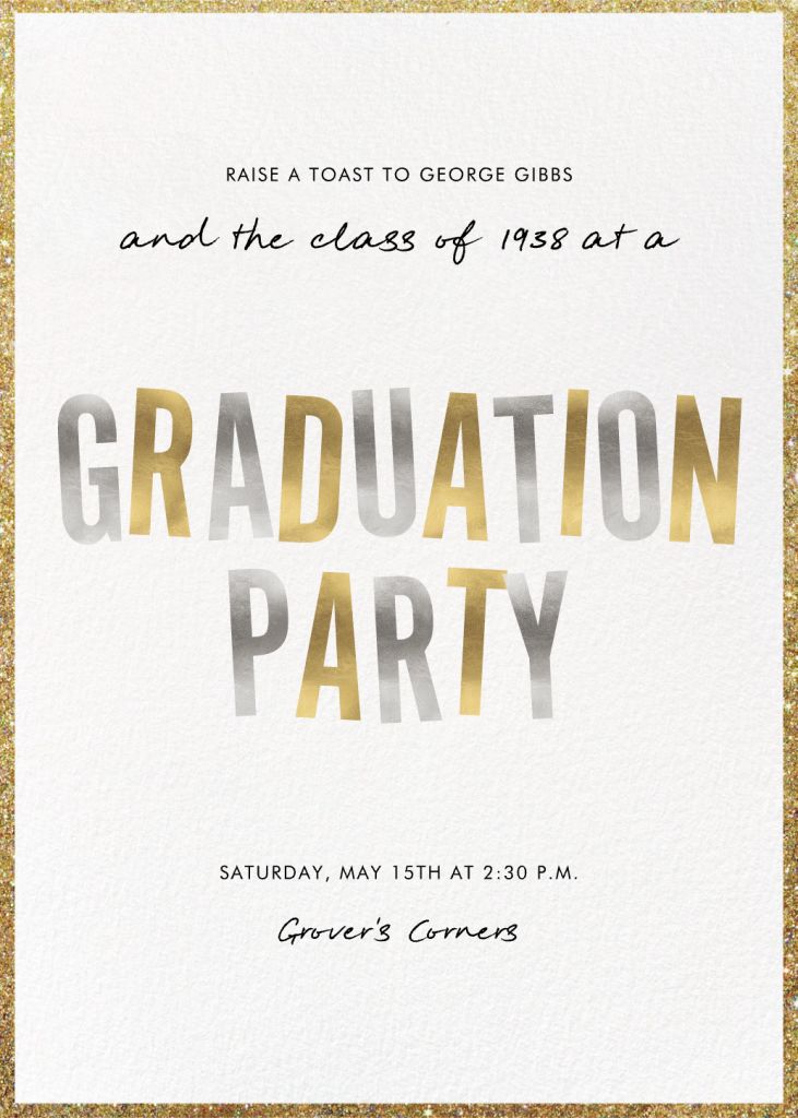 Sparkle Soirée - Graduation Party Invitation | Send online instantly ...