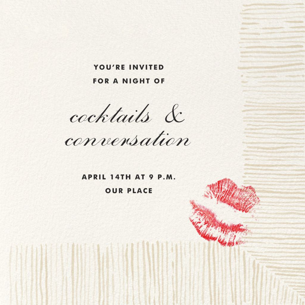 Cocktail Napkin - Girls' Night Invitation | Send online instantly ...