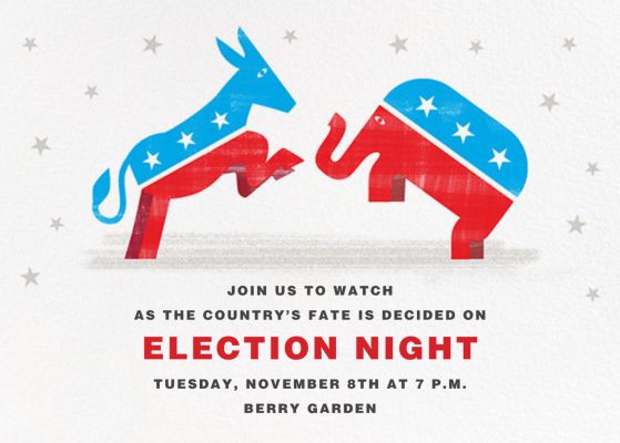Election Night Invitations | Send online instantly | RSVP tracking