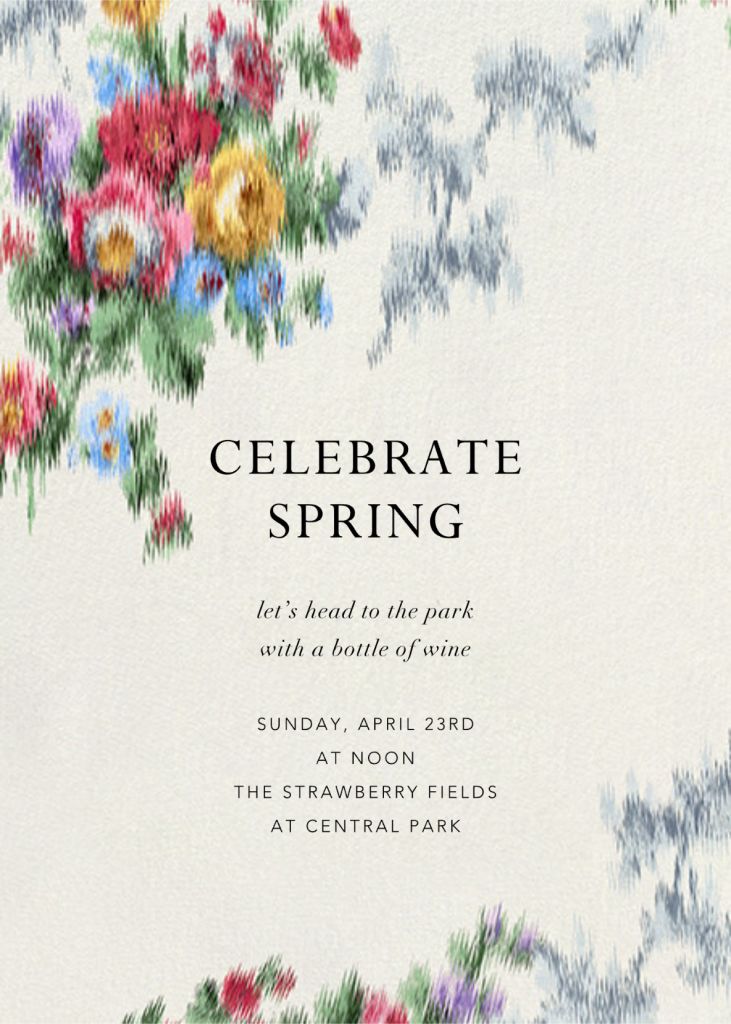 Violetta - Spring Party Invitation | Send online instantly | RSVP tracking