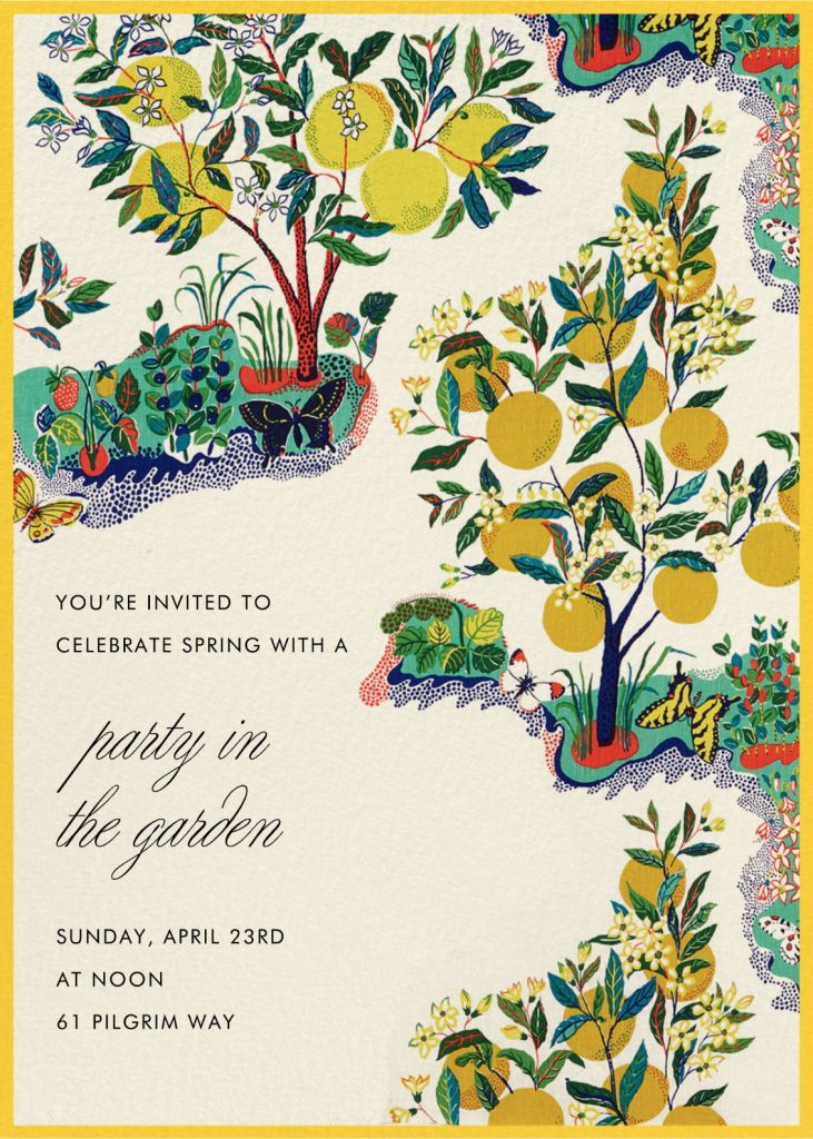 Exuberance - Spring Party Invitation | Send online instantly | RSVP ...