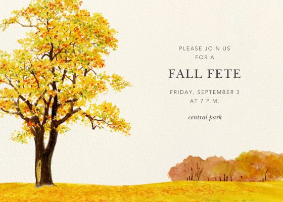 Fall Party Invitations | Send online instantly | RSVP tracking