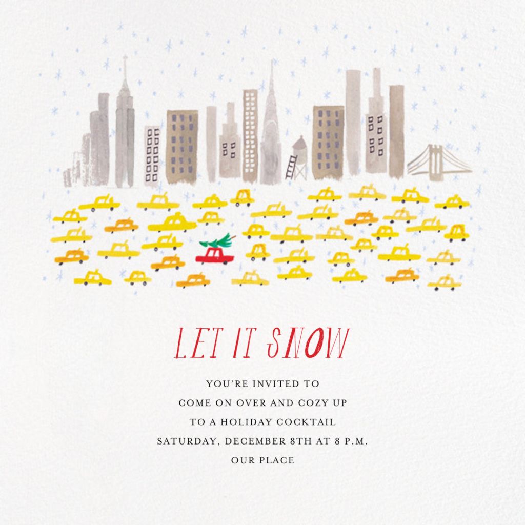 Big Apple Holiday Traffic - Holiday Party Invitation | Send online ...