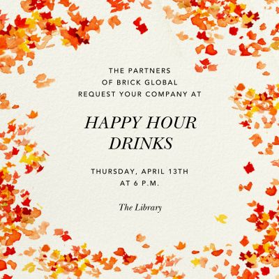 Happy Hour Invitation Templates | Send online instantly | RSVP tracking